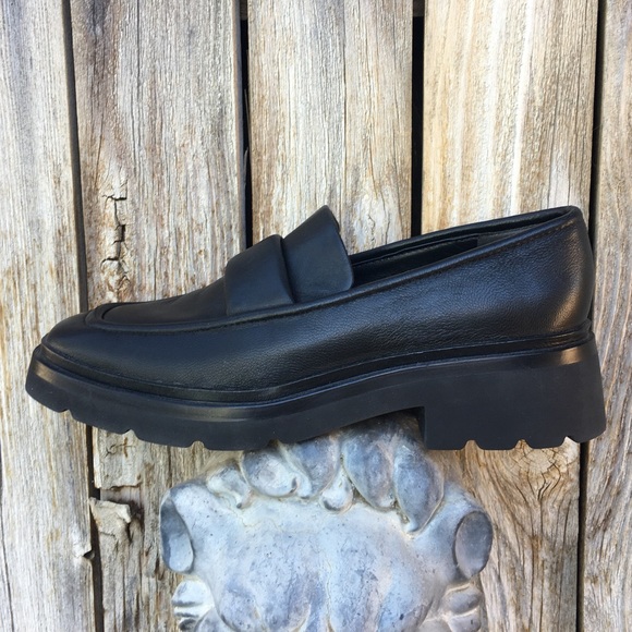 Vince | Shoes | Nwt Vince Robin Lug Sole Loafer Leather Black 37 | Poshmark